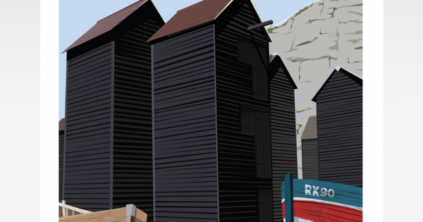 Hastings Net Huts - Giclée Fine Art Print
