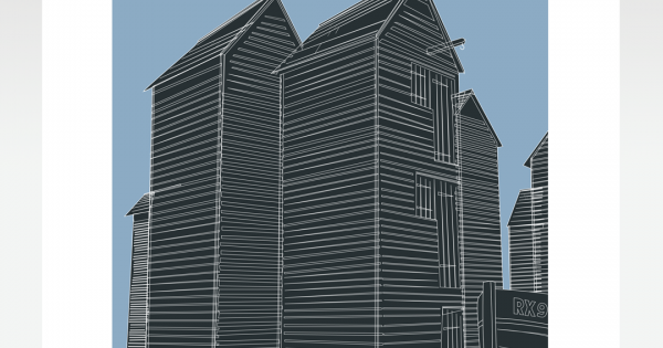 Hastings Net Huts (square print)