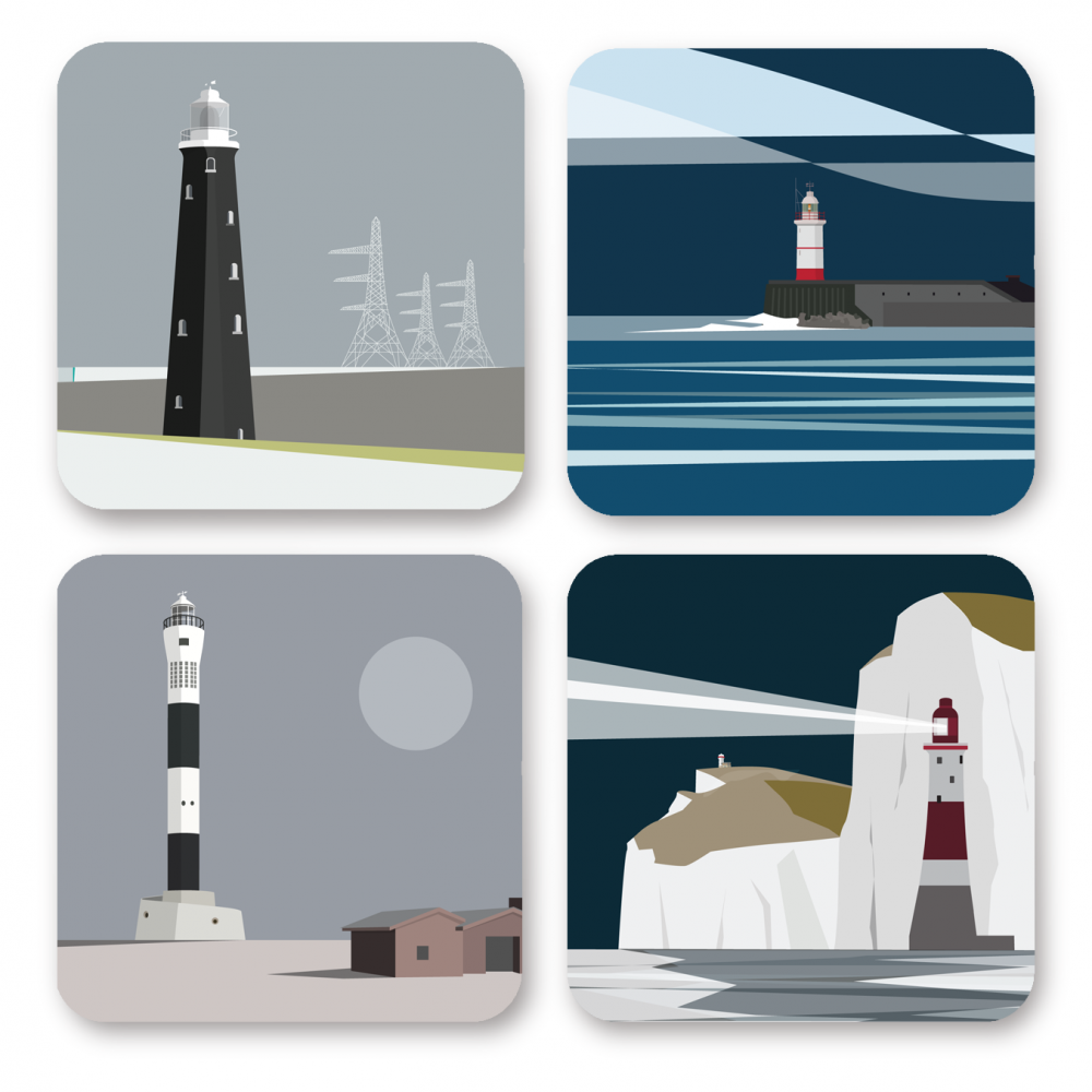 Lighthouse coasters