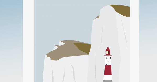 Beachy Head Lighthouse Greetings Card