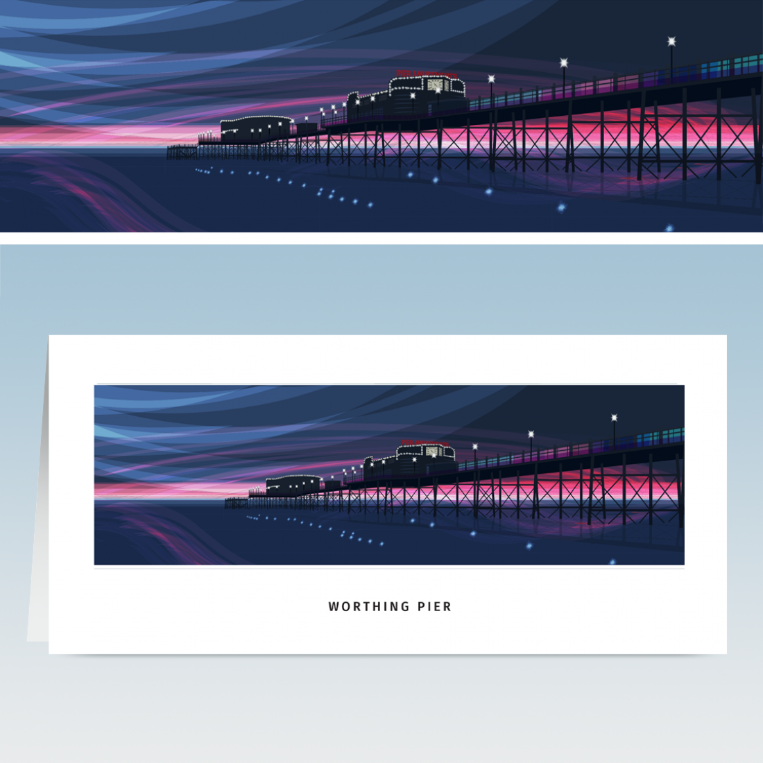 Worthing Pier Greetings Card