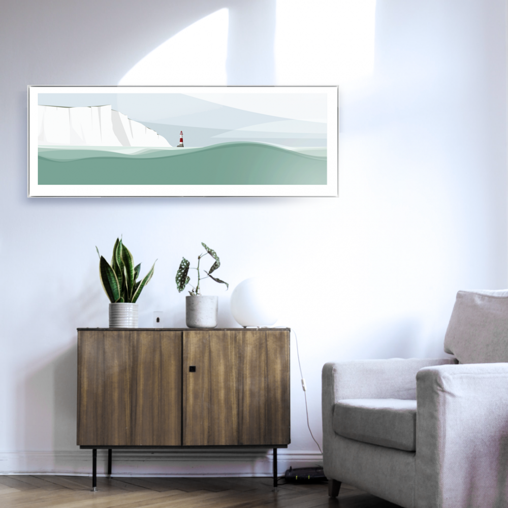 Beachy Head Lighthouse Panorama - Giclée Fine Art Print